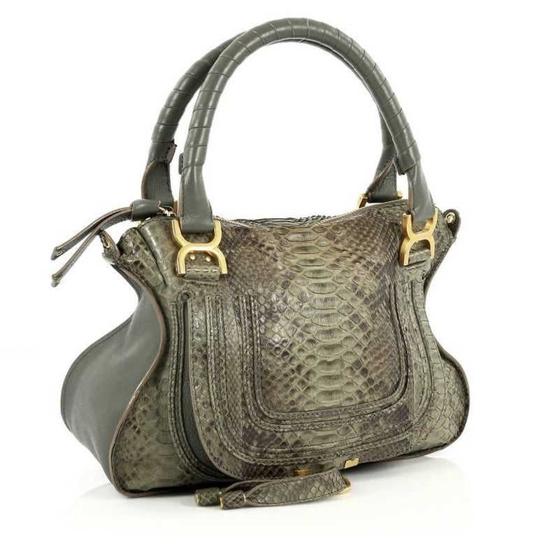 Chloe Marcie Satchel Python Medium at 1stDibs | chloe marcie python ...