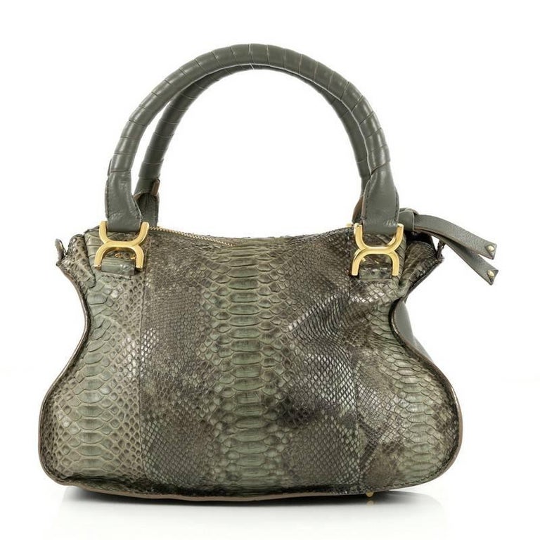 Chloe Marcie Satchel Python Medium at 1stDibs | chloe marcie python ...