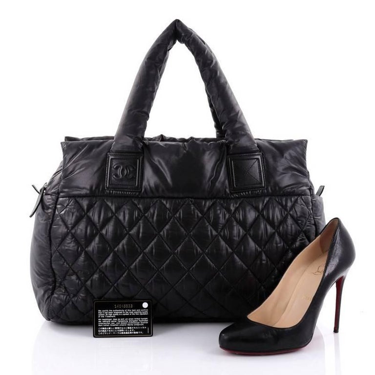 Chanel Coco Cocoon Zipped Tote Quilted Nylon Medium at 1stDibs