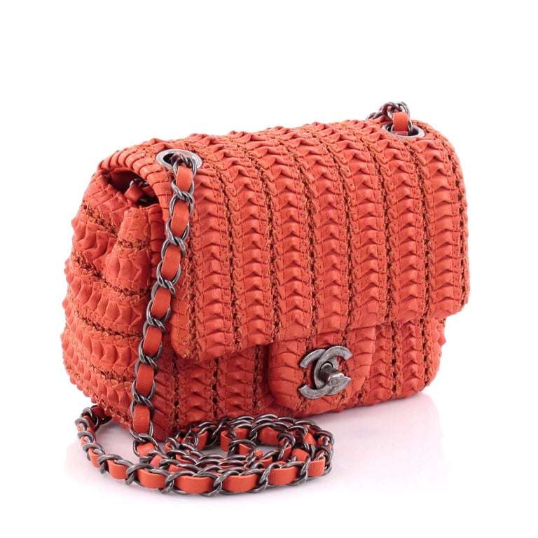 Chanel Crochet Flap Bag Lambskin Small at 1stDibs | chanel crochet bag ...