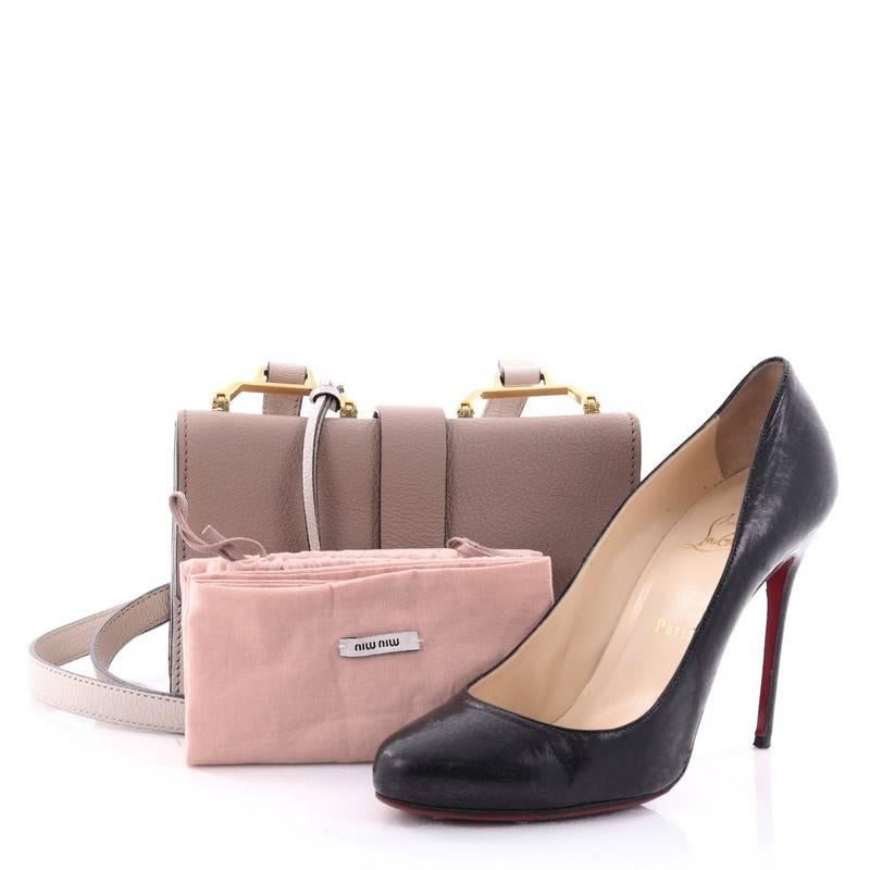 Miu Miu Bicolor Madras Shoulder Bag Leather Small at 1stDibs