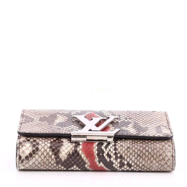 Louis Vuitton Chain Louise Clutch Python GM at 1stDibs | louis vuitton ...