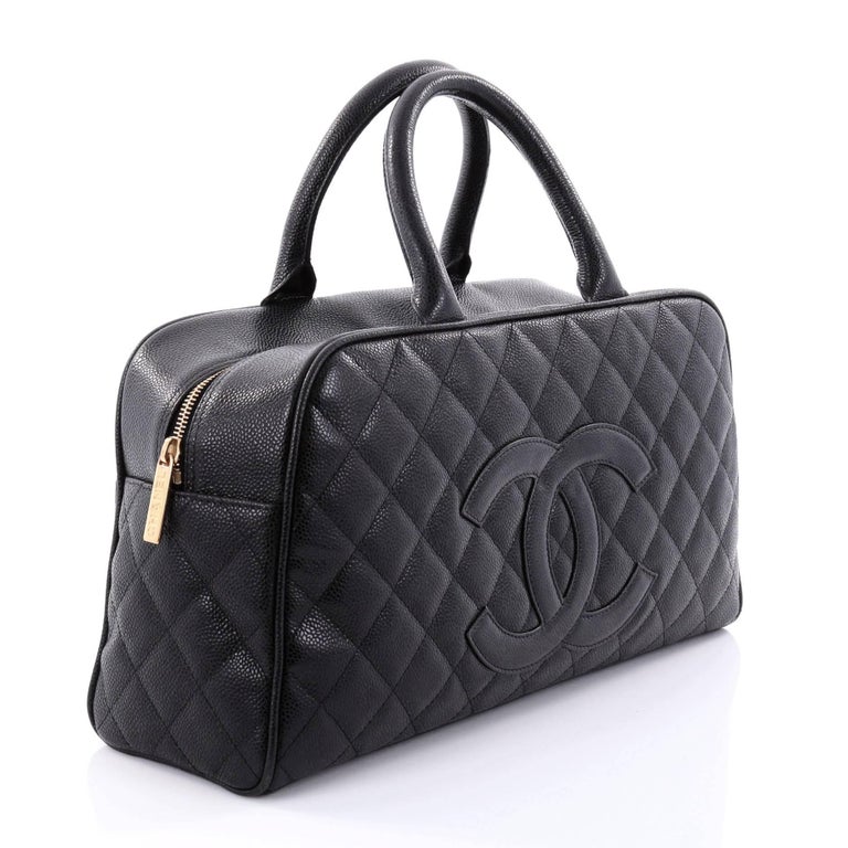 Chanel Timeless CC Bowler Bag Quilted Caviar Large at 1stDibs | chanel ...