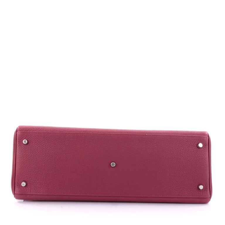 Hermes Shoulder Kelly Handbag Clemence 42 at 1stDibs
