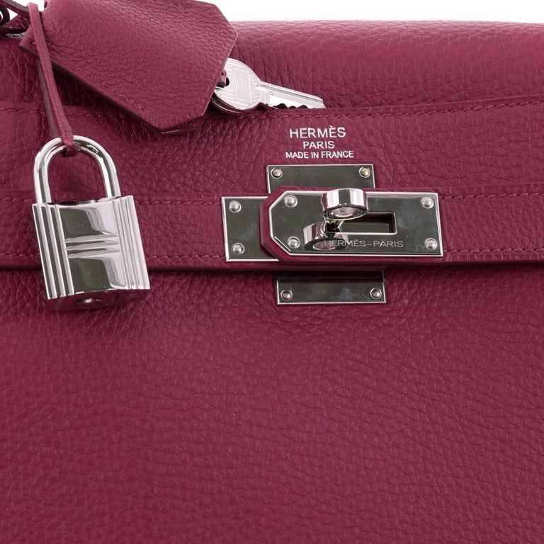 Hermes Shoulder Kelly Handbag Clemence 42 at 1stDibs