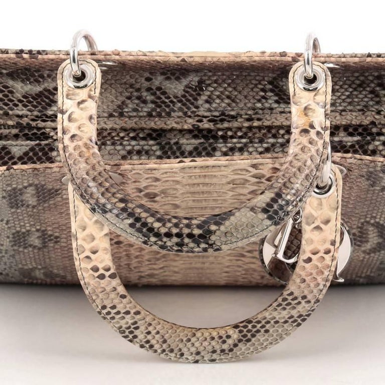 Christian Dior Lady Dior Handbag Python Large at 1stDibs