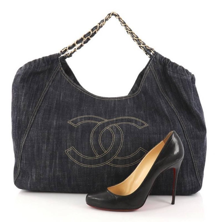 Chanel Coco Cabas Denim Large at 1stDibs | chanel cabas
