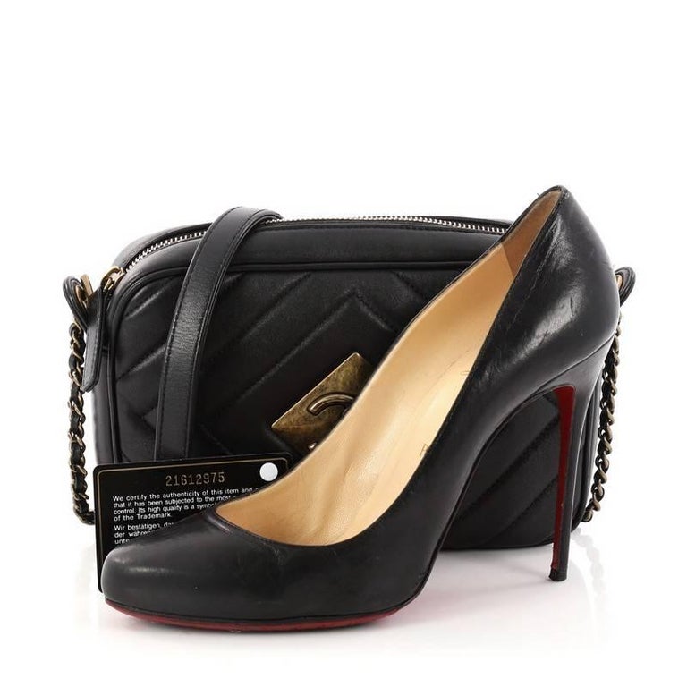 Chanel Pyramid CC Camera Bag Chevron Leather Small at 1stDibs | chanel ...