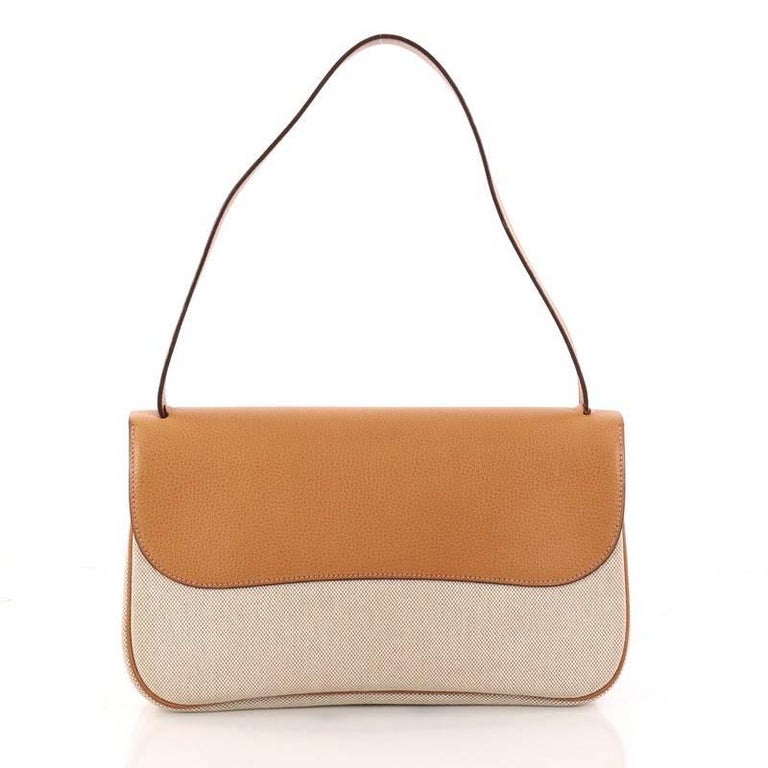 Hermes Colorado Handbag Leather and Toile MM at 1stDibs | hermes ...