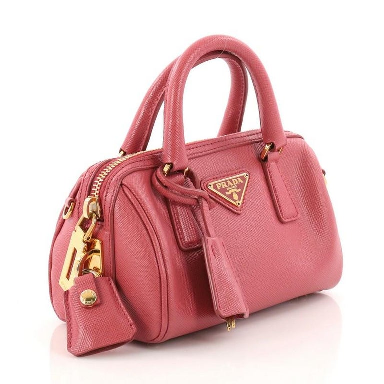 Prada Lux Convertible Boston Bag Saffiano Leather Mini at 1stDibs ...