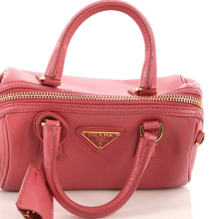 Prada Lux Convertible Boston Bag Saffiano Leather Mini at 1stDibs ...