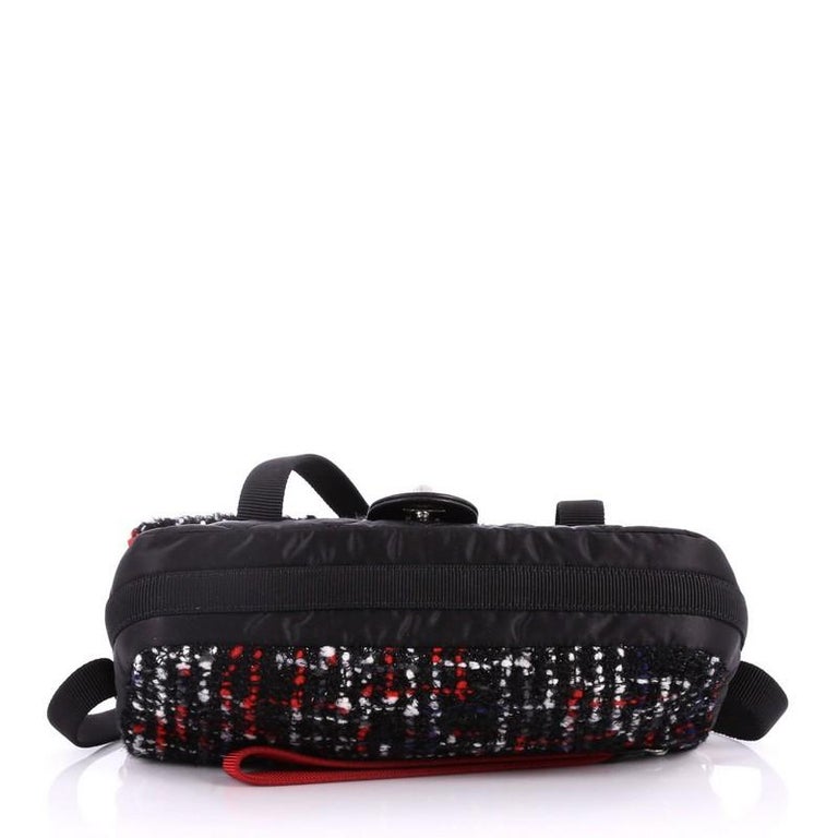 Chanel Astronaut Essentials Flap Bag Tweed with Quilted Nylon Small at ...
