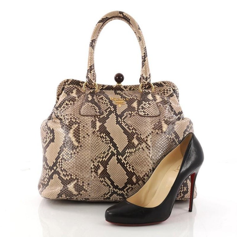 Prada Doctor Frame Bag Python Medium at 1stDibs