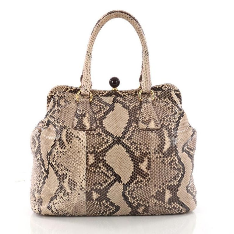 Prada Doctor Frame Bag Python Medium at 1stDibs
