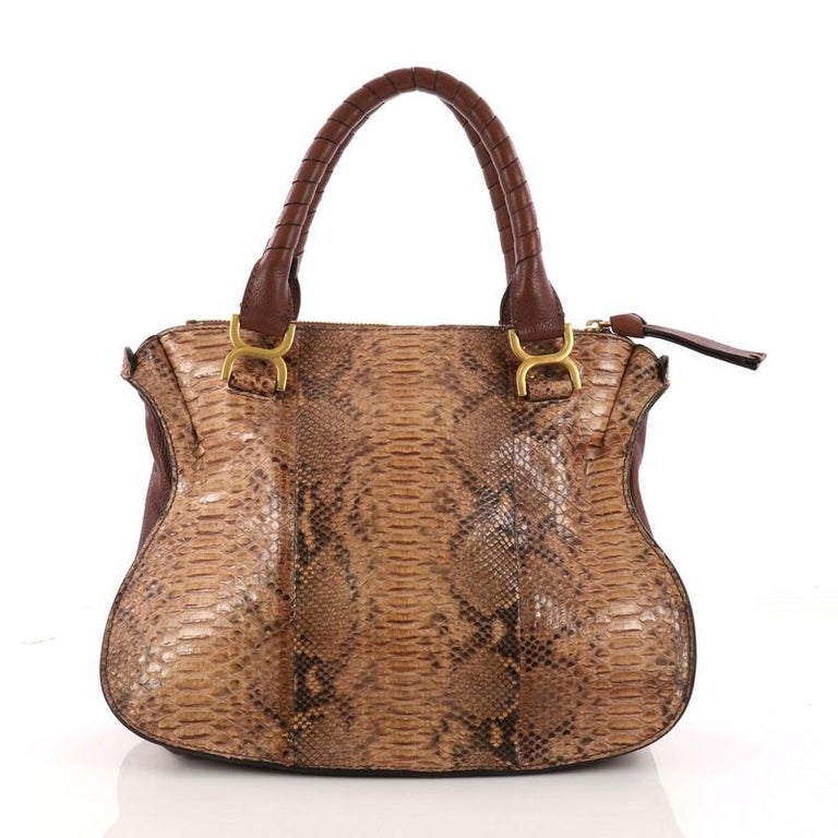 Chloe Marcie Shoulder Bag Python Medium at 1stDibs