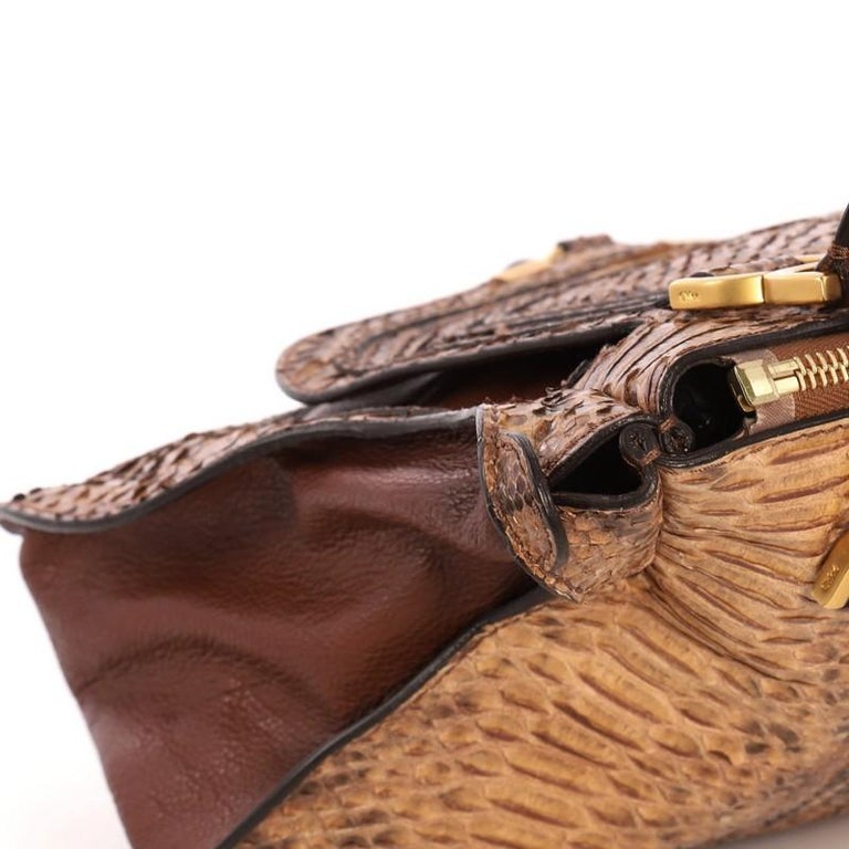 Chloe Marcie Shoulder Bag Python Medium at 1stDibs