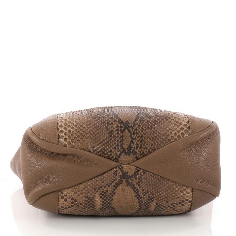 Gucci Python And Leather Greenwich Tote at 1stDibs