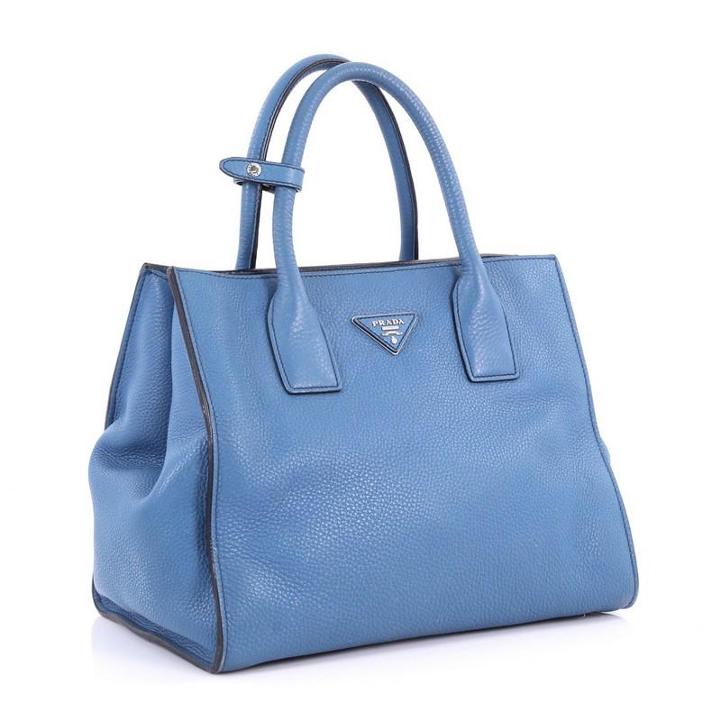 Prada Twin Shopping Tote Vitello Daino Medium at 1stDibs