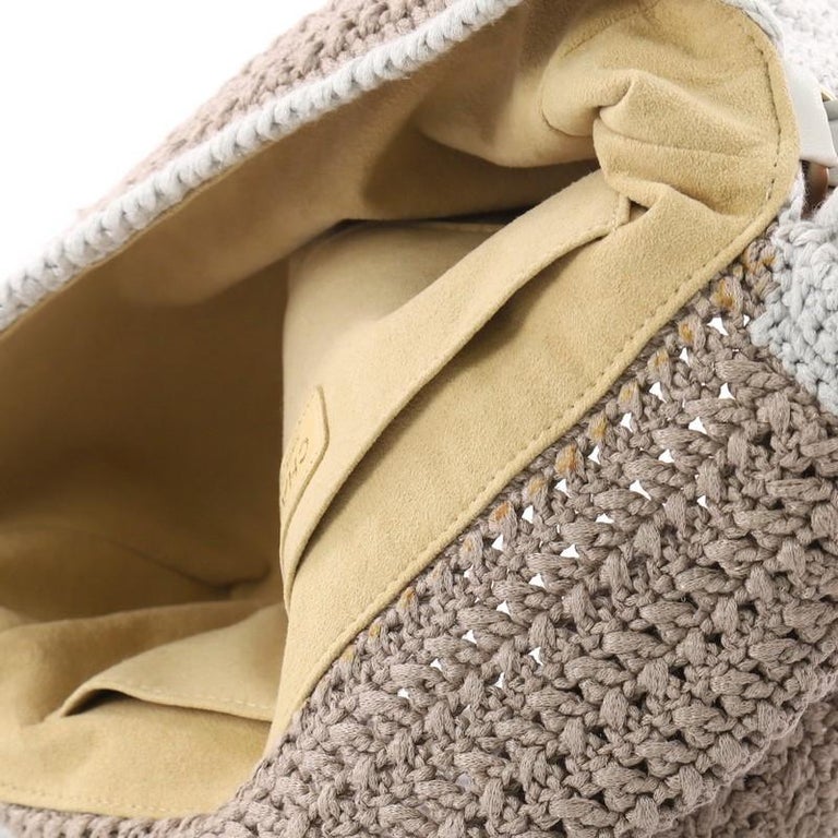 Chanel Camellia Crochet Flap Bag Fabric Small at 1stDibs | chanel ...