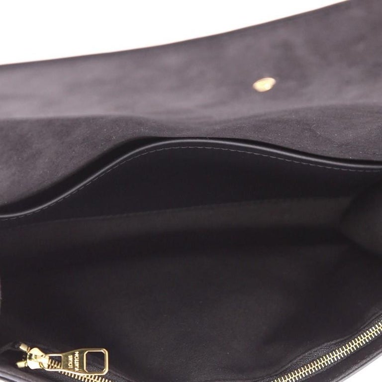 Louis Vuitton Chain Louise Clutch Leather with Python GM at 1stDibs