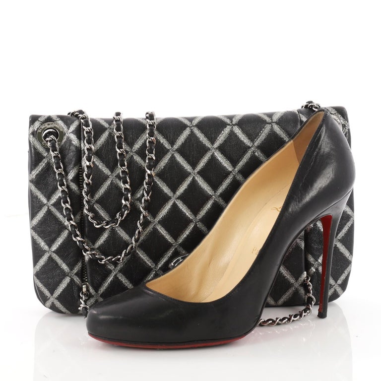 Chanel Crystal CC Chain Flap Bag Hand Painted Leather Small at 1stDibs ...