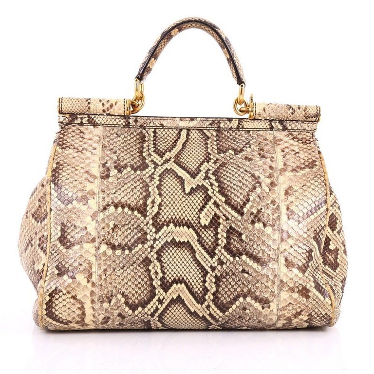 Dolce and Gabbana Large Miss Sicily Python Handbag at 1stDibs | dolce ...