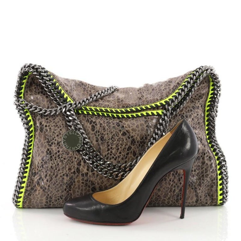 Stella McCartney Falabella Fold Over Bag Faux Python at 1stDibs ...