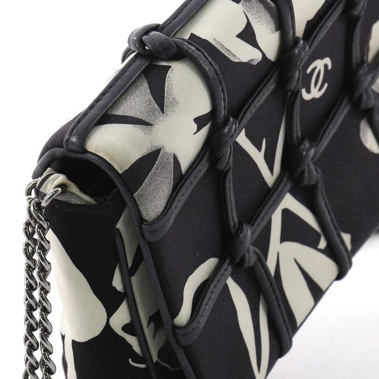 Chanel Net Chain Flap Bag Printed Satin Medium at 1stDibs | chanel net bag