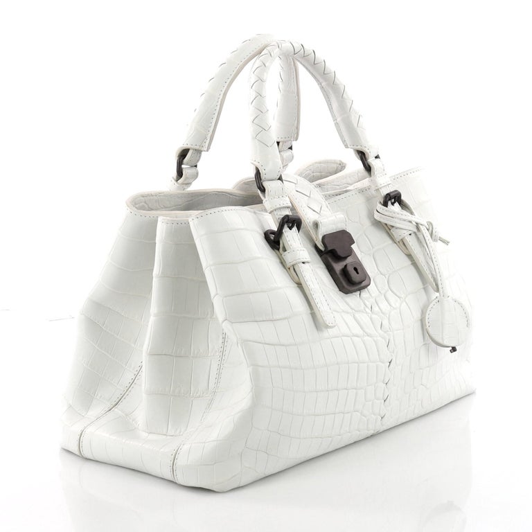 Bottega Veneta Roma Handbag Crocodile Small at 1stDibs