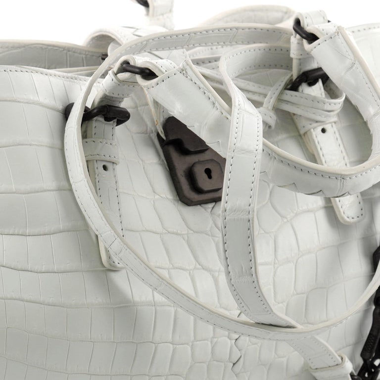 Bottega Veneta Roma Handbag Crocodile Small at 1stDibs