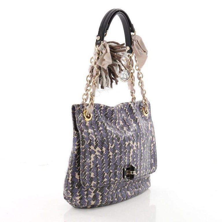 Lanvin Happy Shoulder Bag Python Medium at 1stDibs
