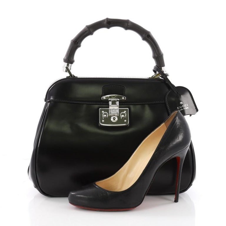Gucci Lady Lock Bamboo Top Handle Bag Leather Medium at 1stDibs | gucci ...