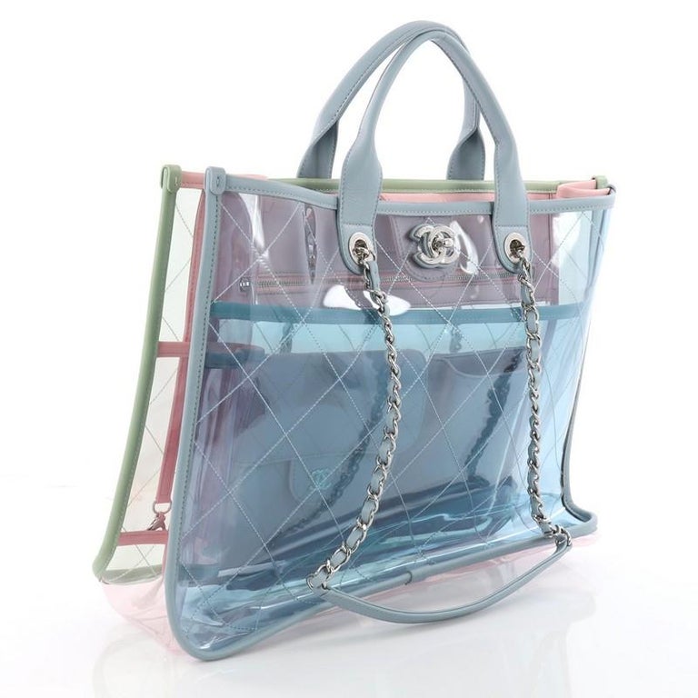 Chanel Coco Splash Shopping Tote Quilted PVC With Lambskin Medium at ...