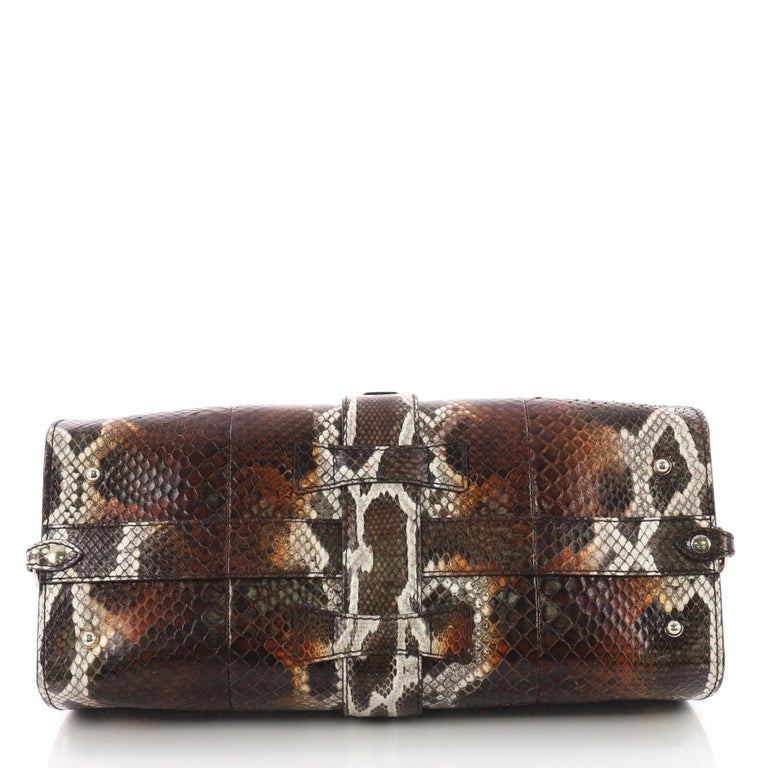 Gucci Stirrup Top Handle Bag Python Large at 1stDibs