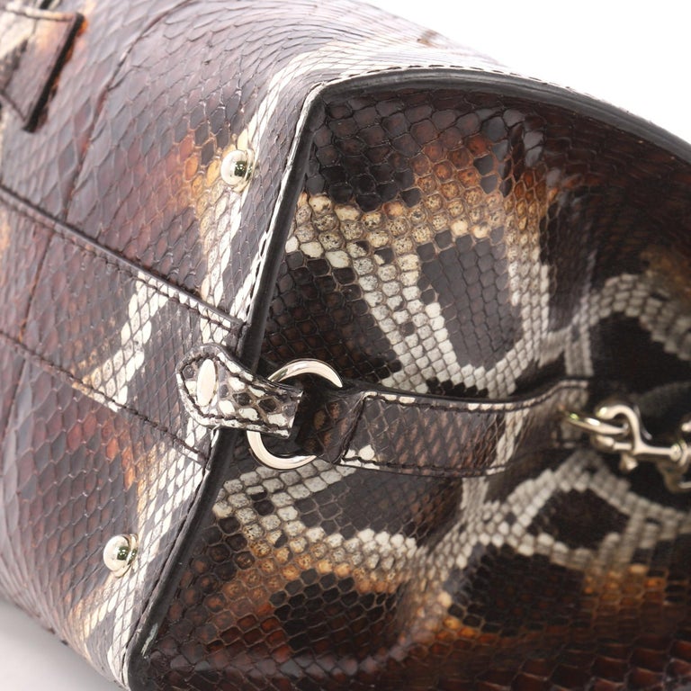 Gucci Stirrup Top Handle Bag Python Large at 1stDibs