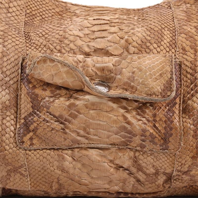 Prada Pocket Shoulder Bag Python Medium at 1stDibs