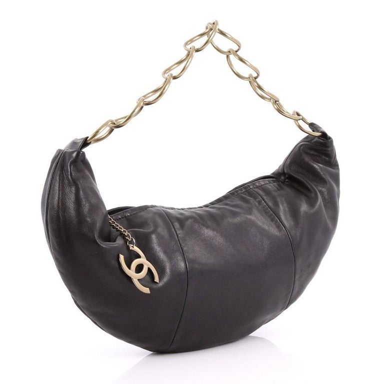 Chanel Chain Link Strap Hobo Lambskin Large at 1stDibs