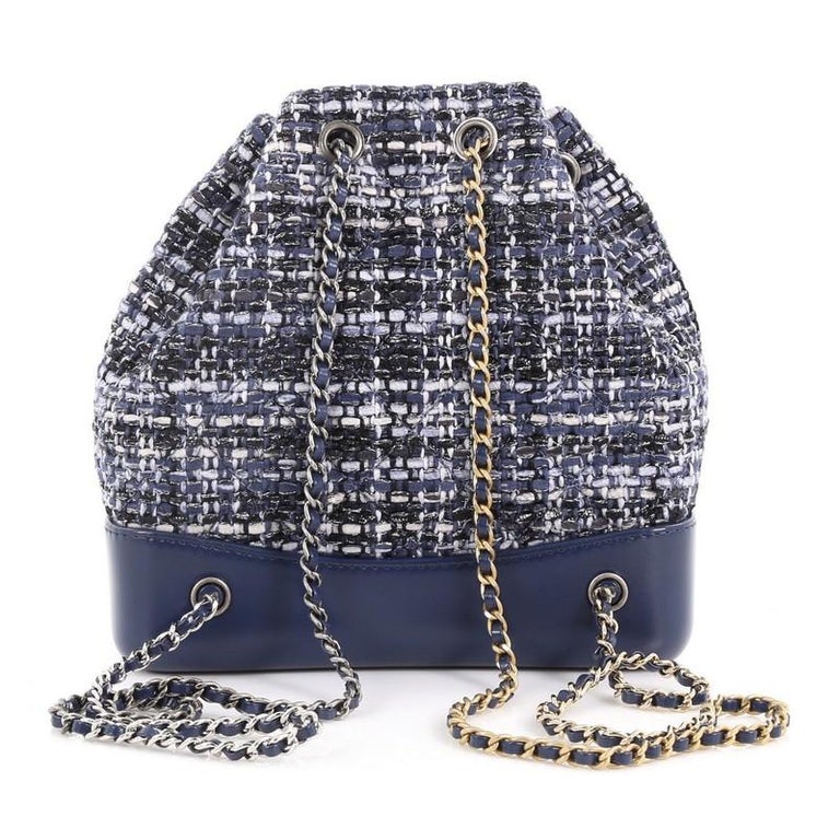 Chanel Gabrielle Backpack Quilted Tweed Small at 1stDibs | chanel ...