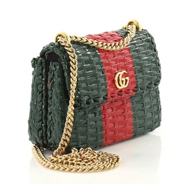 Gucci Cestino Flap Shoulder Bag Wicker Mini at 1stDibs | gucci wicker ...