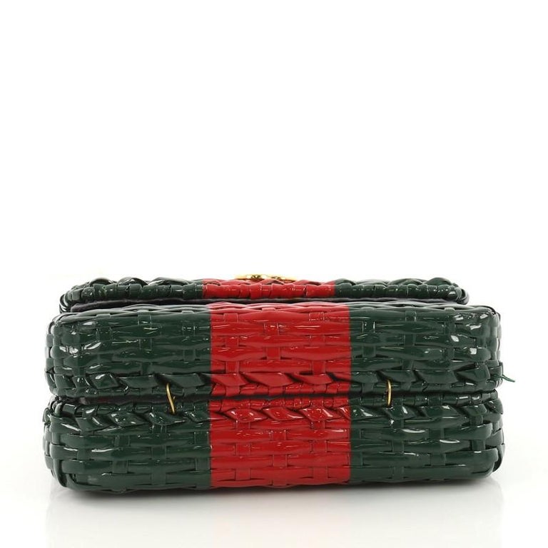 Gucci Cestino Flap Shoulder Bag Wicker Mini at 1stDibs | gucci wicker ...