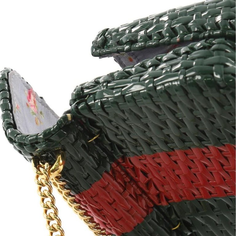 Gucci Cestino Flap Shoulder Bag Wicker Mini at 1stDibs | gucci wicker ...