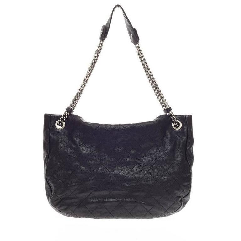 Chanel Simply CC Hobo Quilted Caviar at 1stDibs