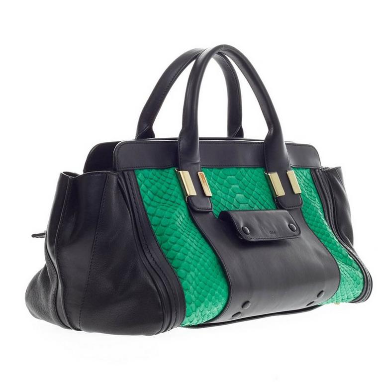 Chloe Alice Satchel Python Large at 1stDibs | chloe paddington