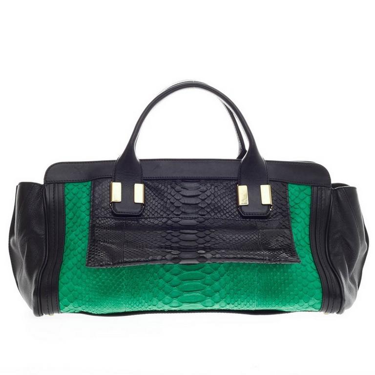 Chloe Alice Satchel Python Large at 1stDibs | chloe paddington