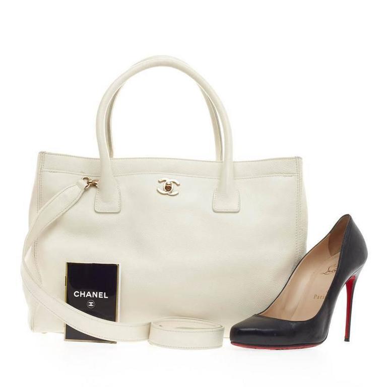Chanel Cerf Executive Tote Leather Medium at 1stDibs
