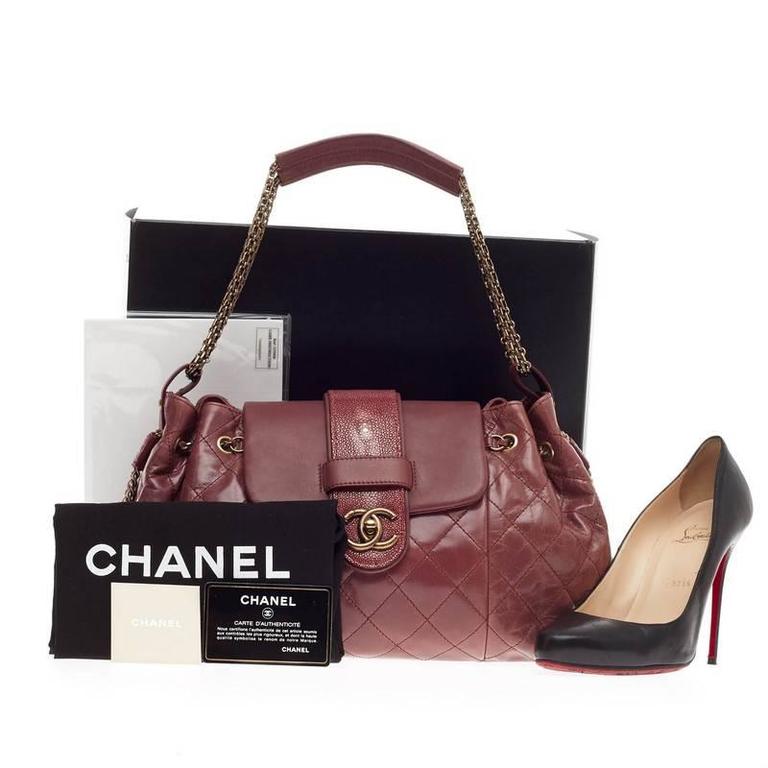 Chanel Bindi Accordion Tote Stingray and Leather at 1stDibs