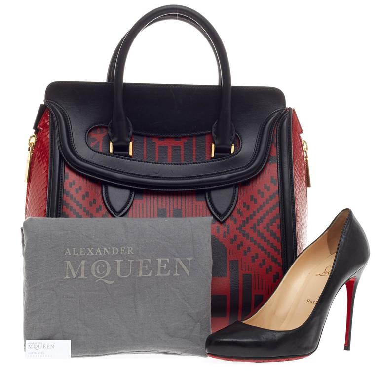 Alexander McQueen Heroine Tote Leather and Python at 1stDibs