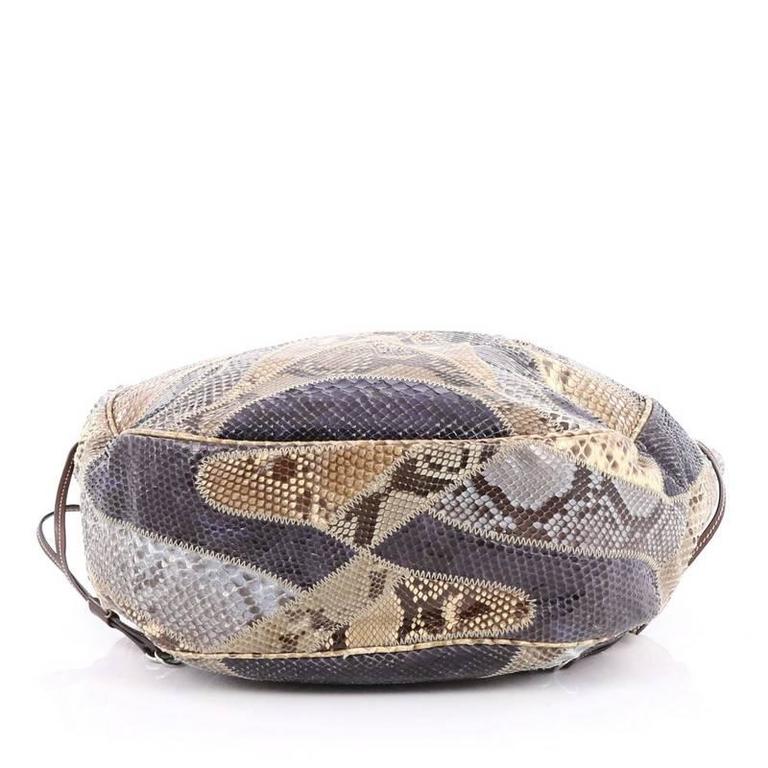 Prada Pushlock Tote Patchwork Python Large at 1stDibs