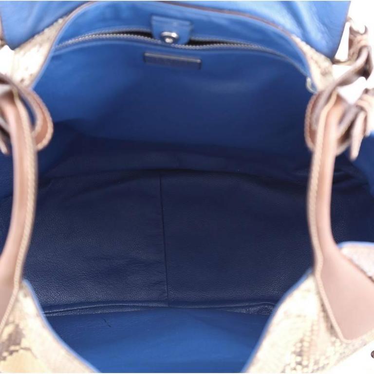 Prada Pushlock Tote Patchwork Python Large at 1stDibs