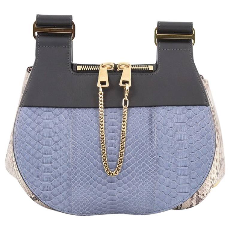 Chloe Drew Messenger Bag Python Medium at 1stDibs